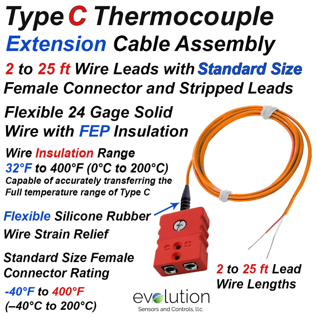Type C Extension Cable with Standard Size Plastic Female Connector ...
